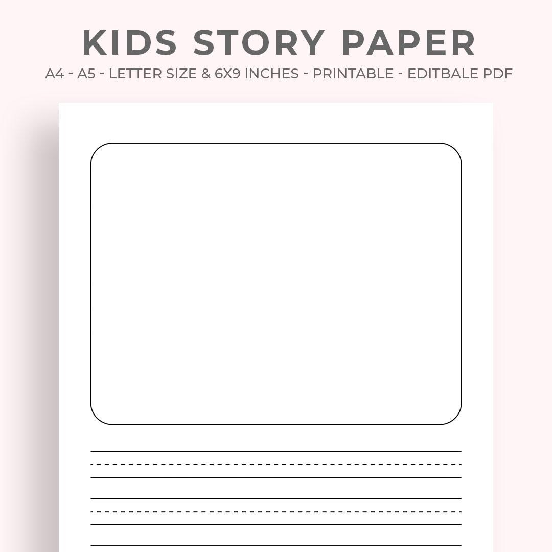 Kids Story & Drawing Paper: Handwriting Practice Template (PDF Download ...