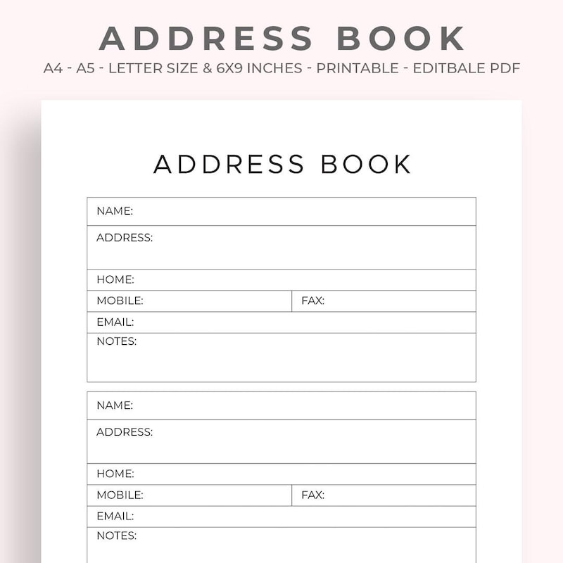 Address Book - Etsy