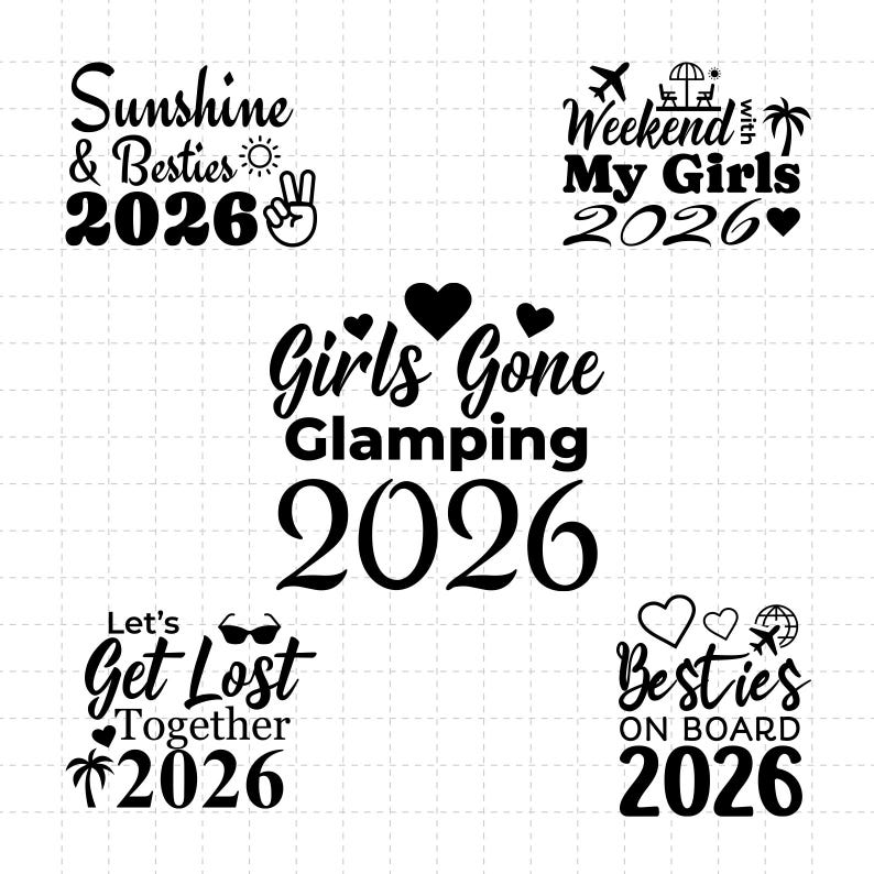Girls Trip 2026 SVG Bundle | Vacation Squad Shirt Design (digital Files ...