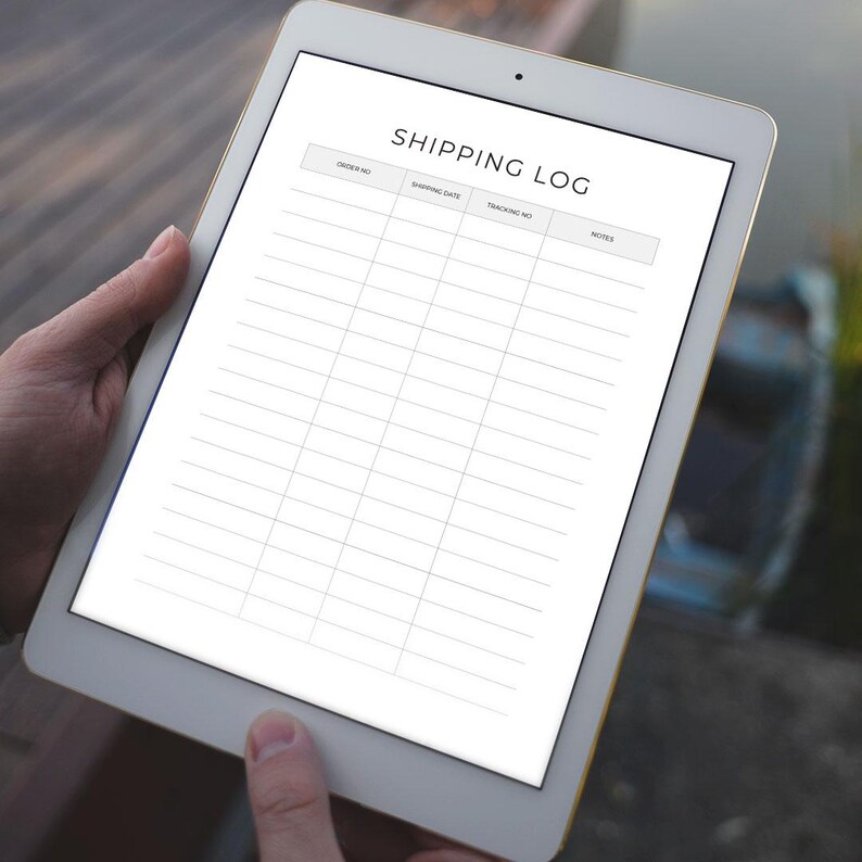 Shipping Log Printable, Order Tracker, Sales Planner (editable PDF A4 ...