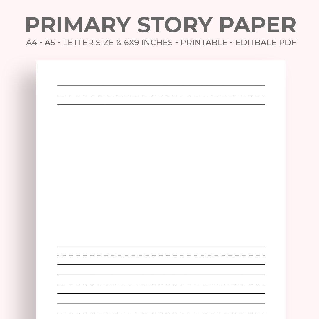 Primary Story Paper Templates: A4, Letter, 6x9, A5 (PDF Download) - Etsy