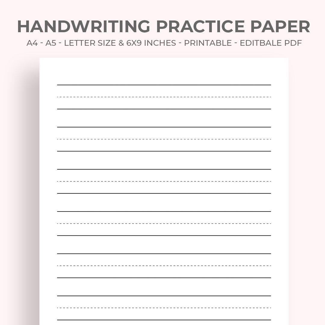 Handwriting Practice Paper Printable | Cursive Writing Practice Sheets ...