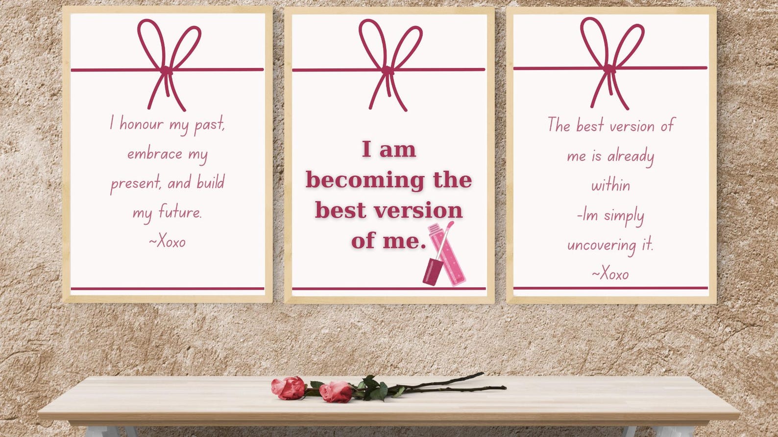 I Am Becoming the Best Version of Me • Affirmation Wall Art Bundle of 3 ...