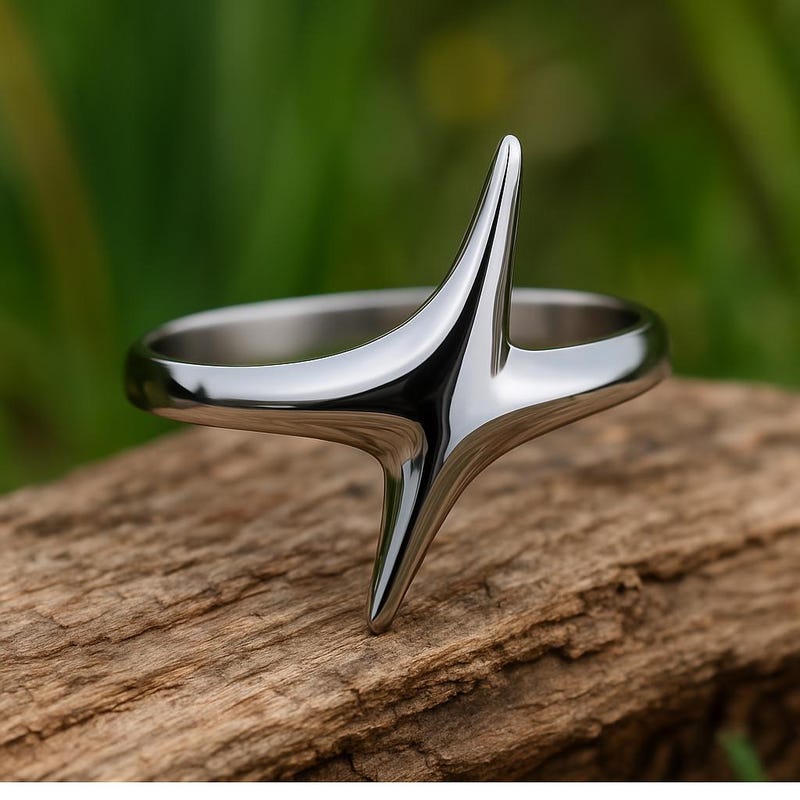Futuristic Steel Ring - Etsy UK