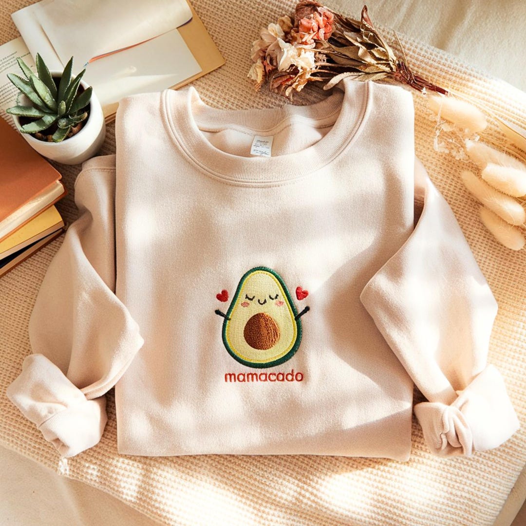 Mamacado Embroidered Sweatshirt, Baby Announcement Shirt, New Mom Gift ...