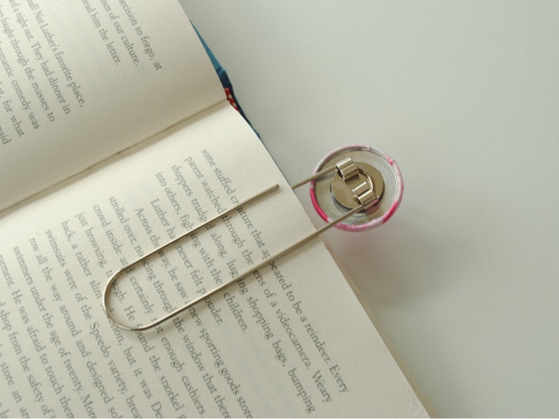 Large Paperclip Bookmark. Purple Flower. Gift for Him. Ready to Ship ...