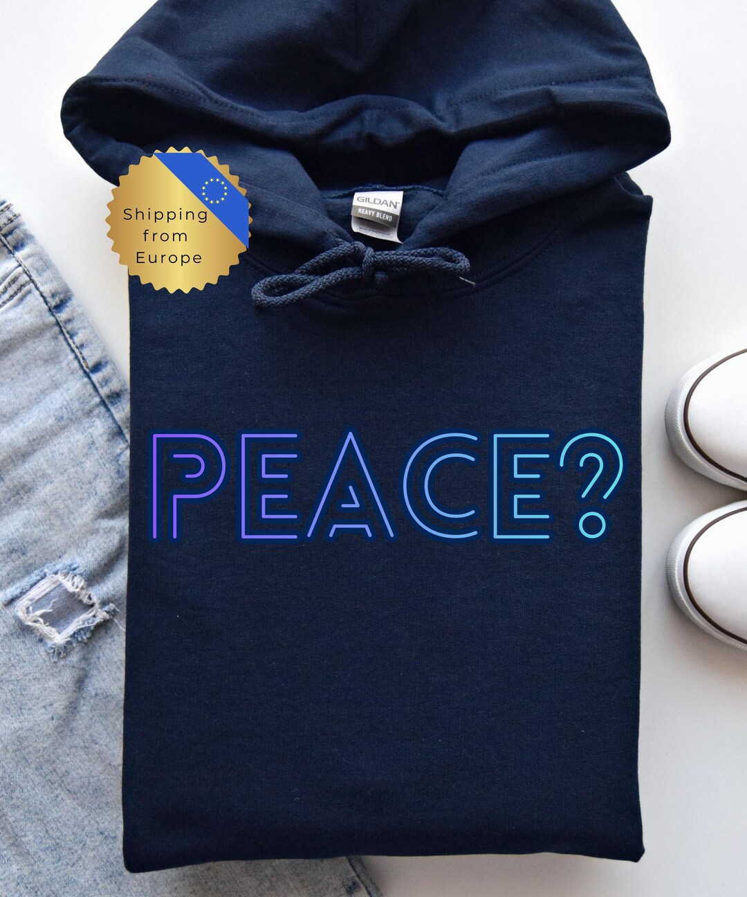 Peace Statement Sweater, Minimal Peace Design, Statement Hoodie, Unisex ...