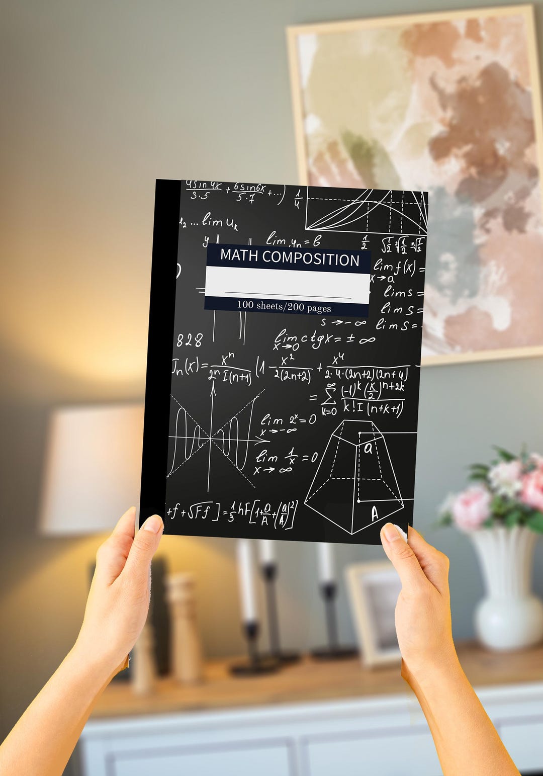 Elegant MATH Notebook Cover: Printable PNG Stickers (digital Download ...