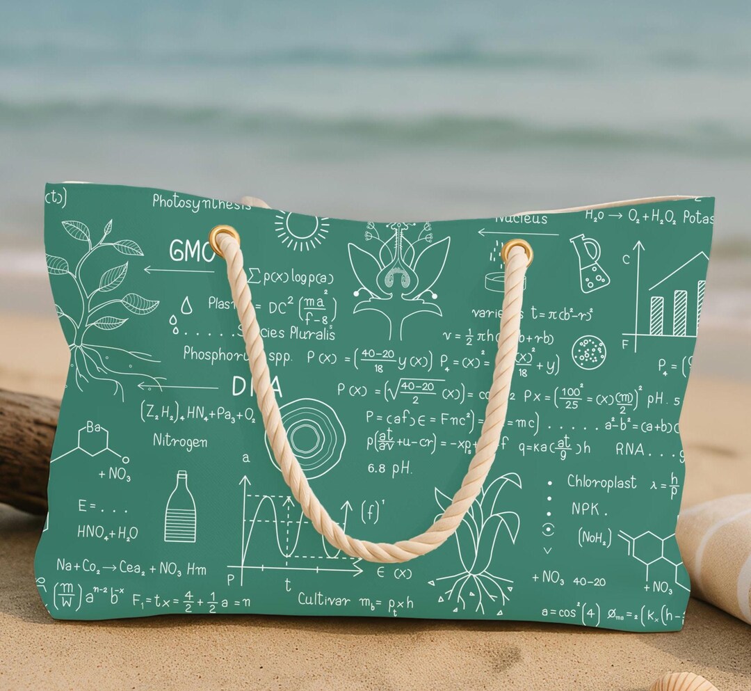 DNA DESIGN Science-themed Weekender Tote With Emerald Green Background ...
