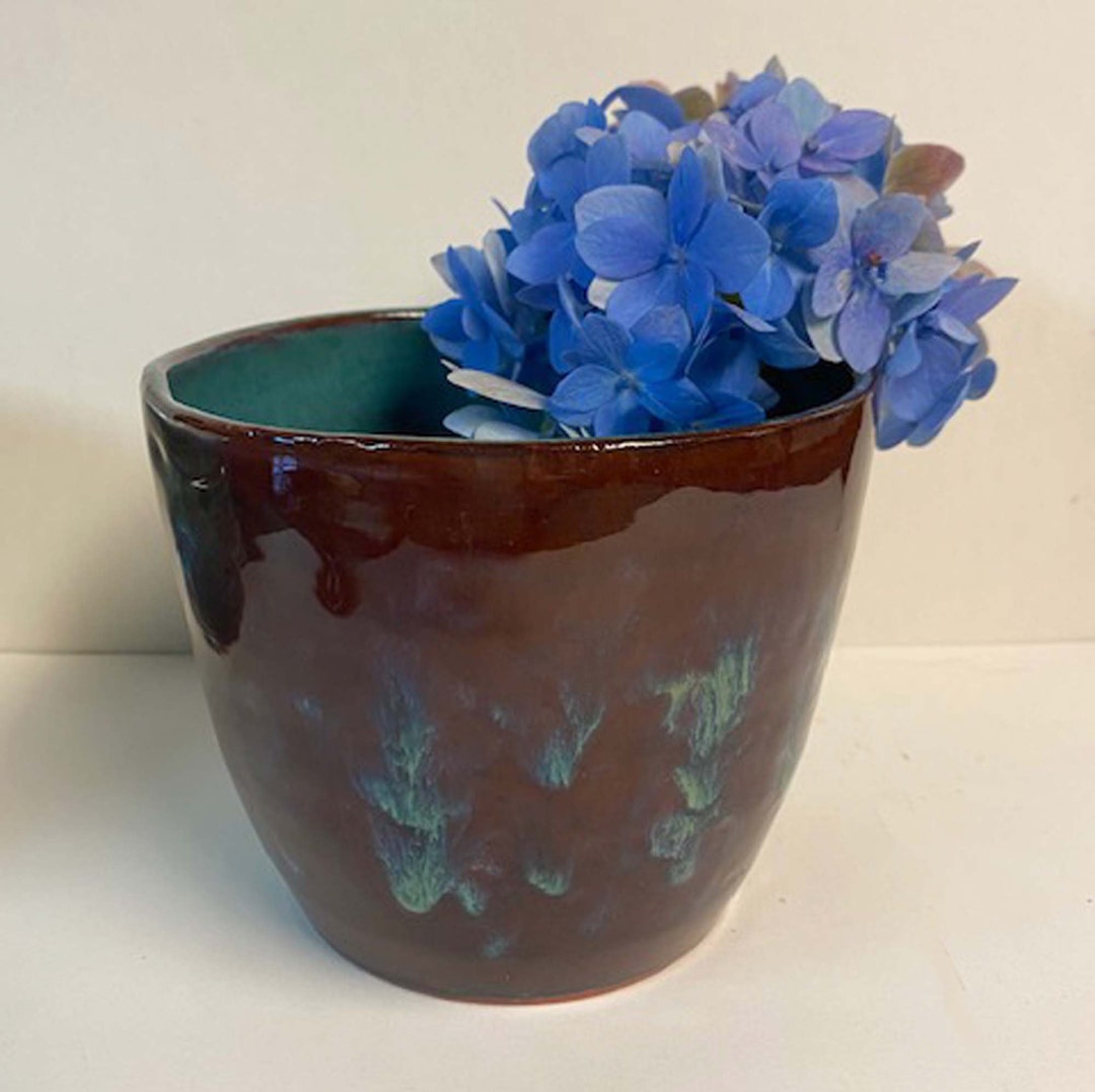 Maroon Turquoise Ceramic Cup - Etsy UK