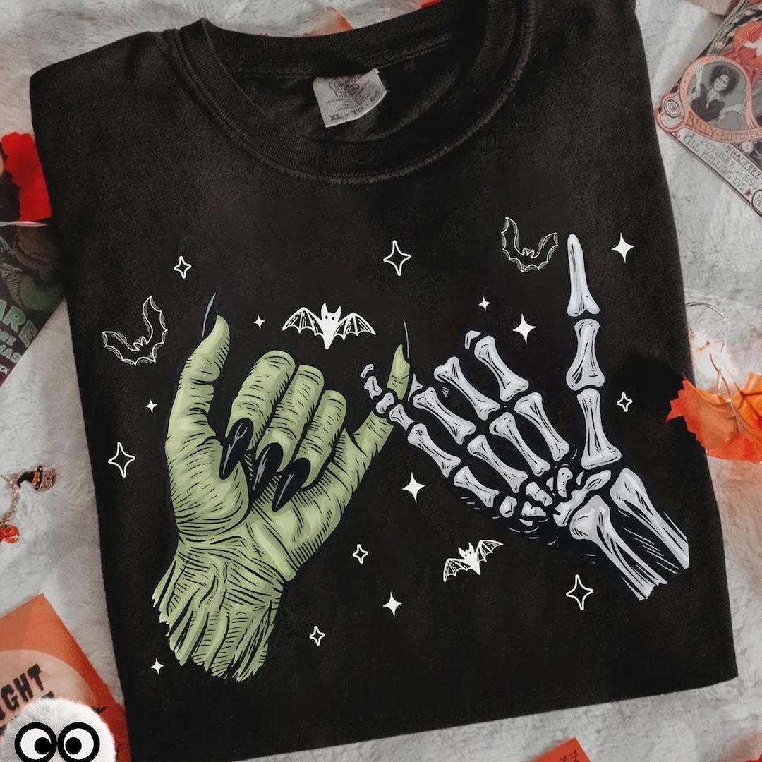 Halloween Shirt | Skeleton Hand Graphic Tee | Spooky Witch Hand T-shirt ...