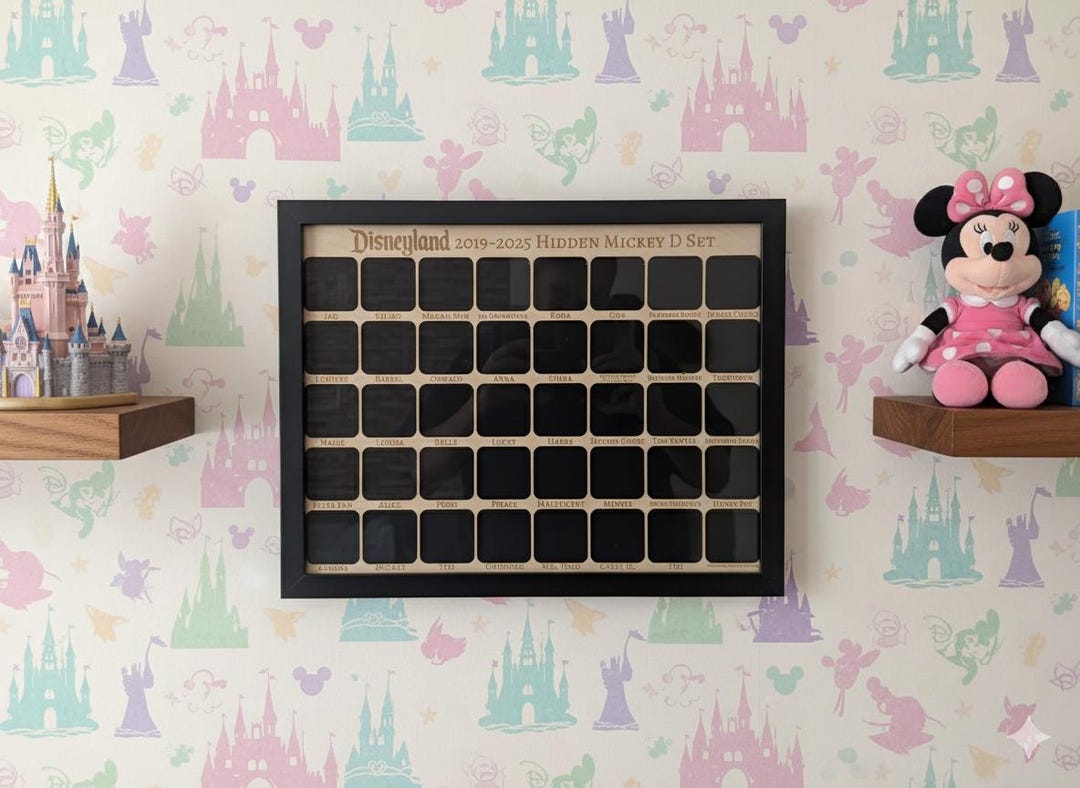 Disney Pin Board Hidden Mickey Disneyland D Pins Shadow Box Frame - Etsy