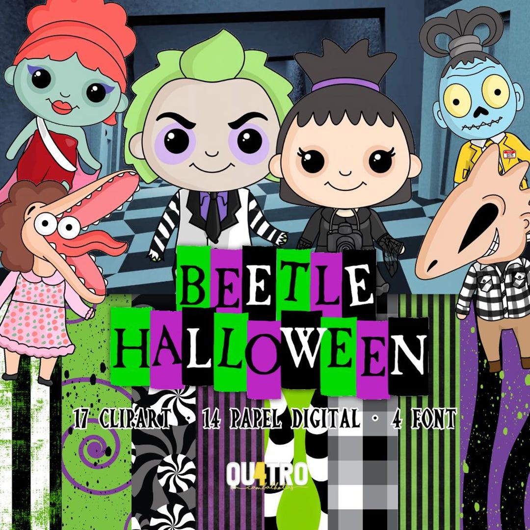 Beetle Halloween, Digital Kit, Clipart Inspiration, Instant Download in ...