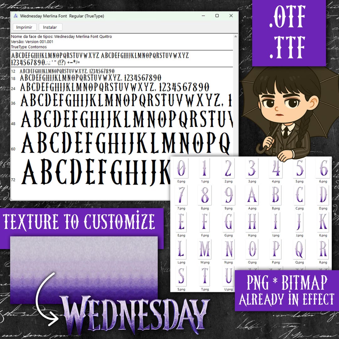 Girl Halloween Font, Font Inspiration, Instant Download, OTF, TFF ...