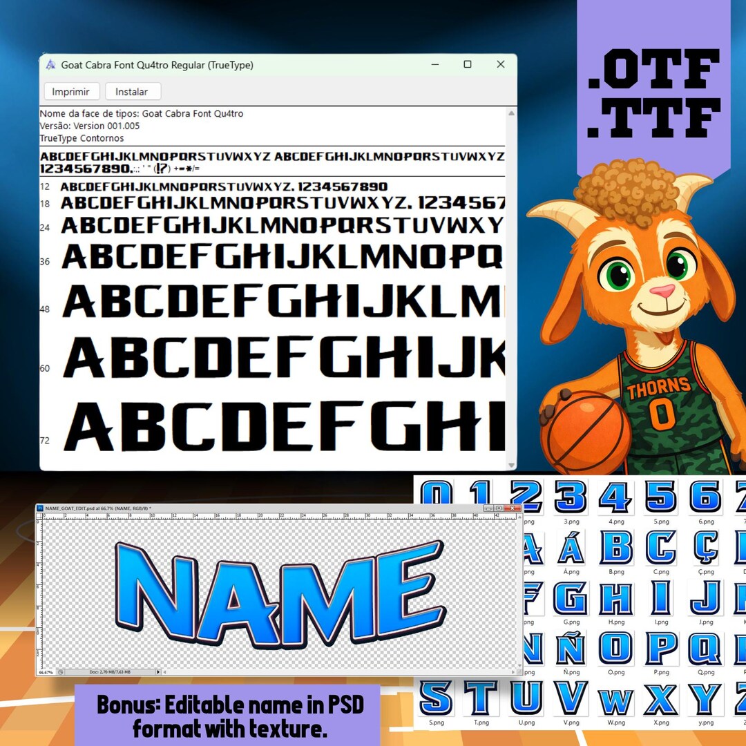 Goat & Friends Cute, Goat Font Inspiration, Instant Download, OTF, TFF ...