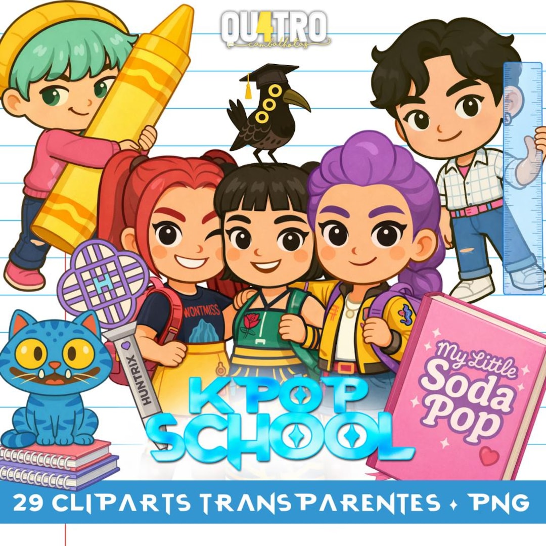 Kpop Demon School, Digital Kit, Mega Bundle, Clipart Inspiration ...