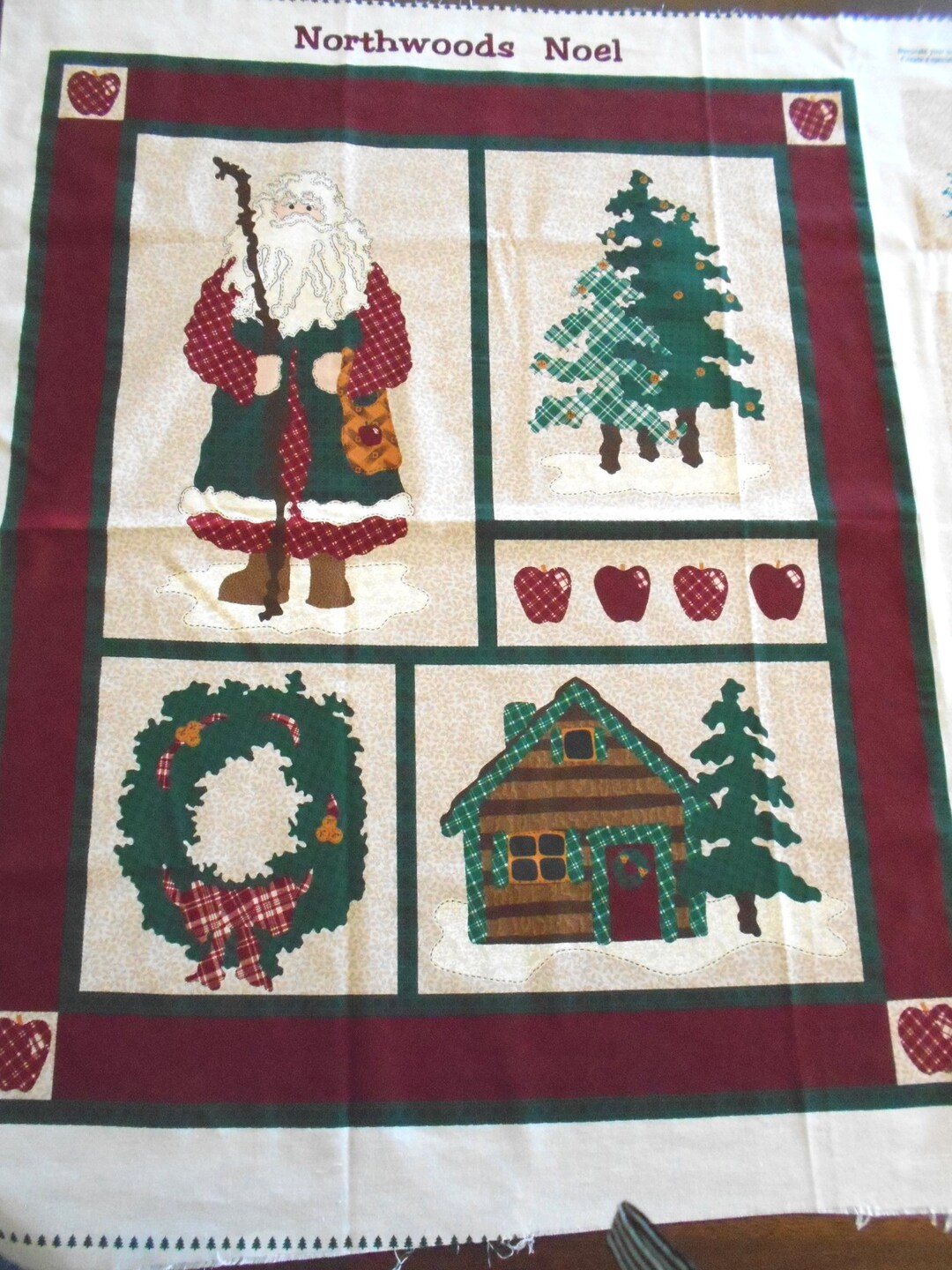 Northwoods Noel - Sewing Fabric Panel Quilt and Appliques (#161) - Etsy