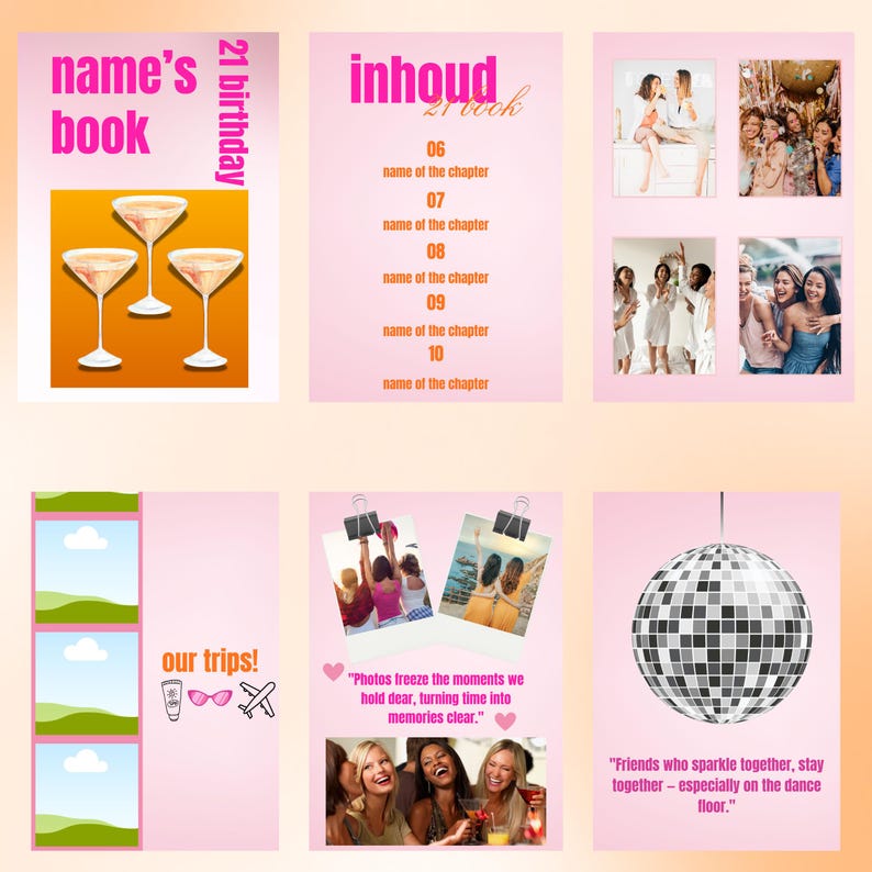 21st Birthday Memory Book | Editable Guest Book for Personal Messages ...
