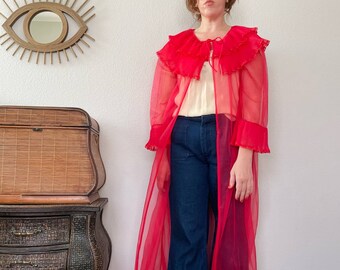 Sheer Ruffle Robe - Etsy