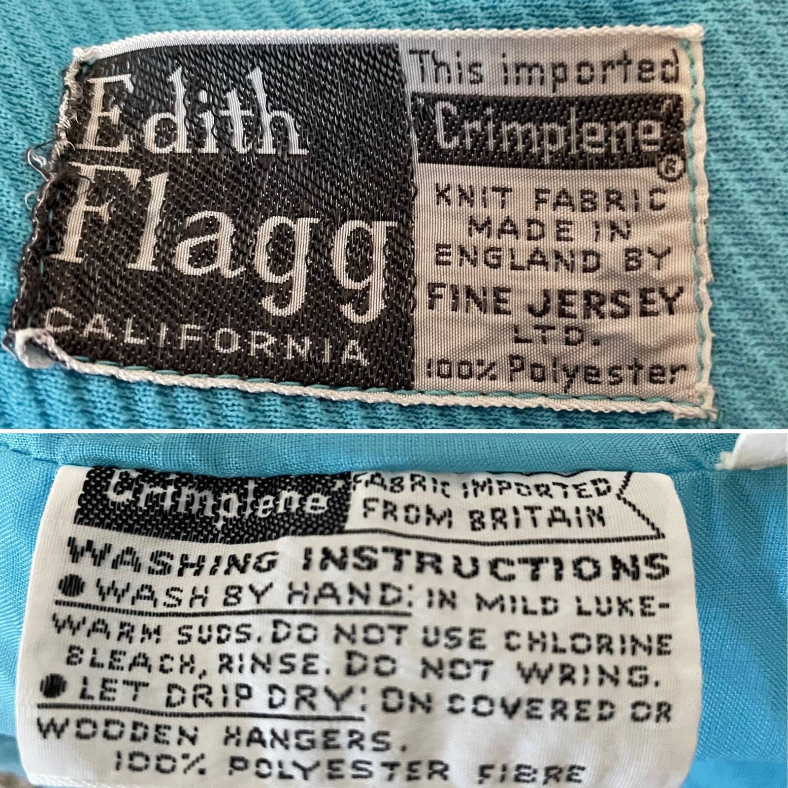 Vintage 60s Mod Edith Flagg Sky Blue Duster Jacket Crimplene - Etsy