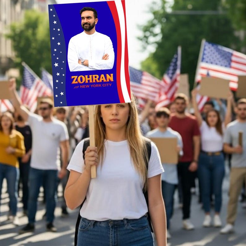 Zohran Mamdani for New York City Mayor 2025 Poster Sign, Nyc’s Mayor ...