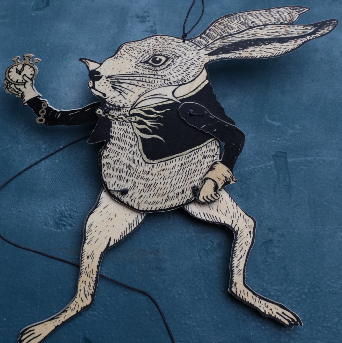 White Rabbit Jumping Jack - Etsy