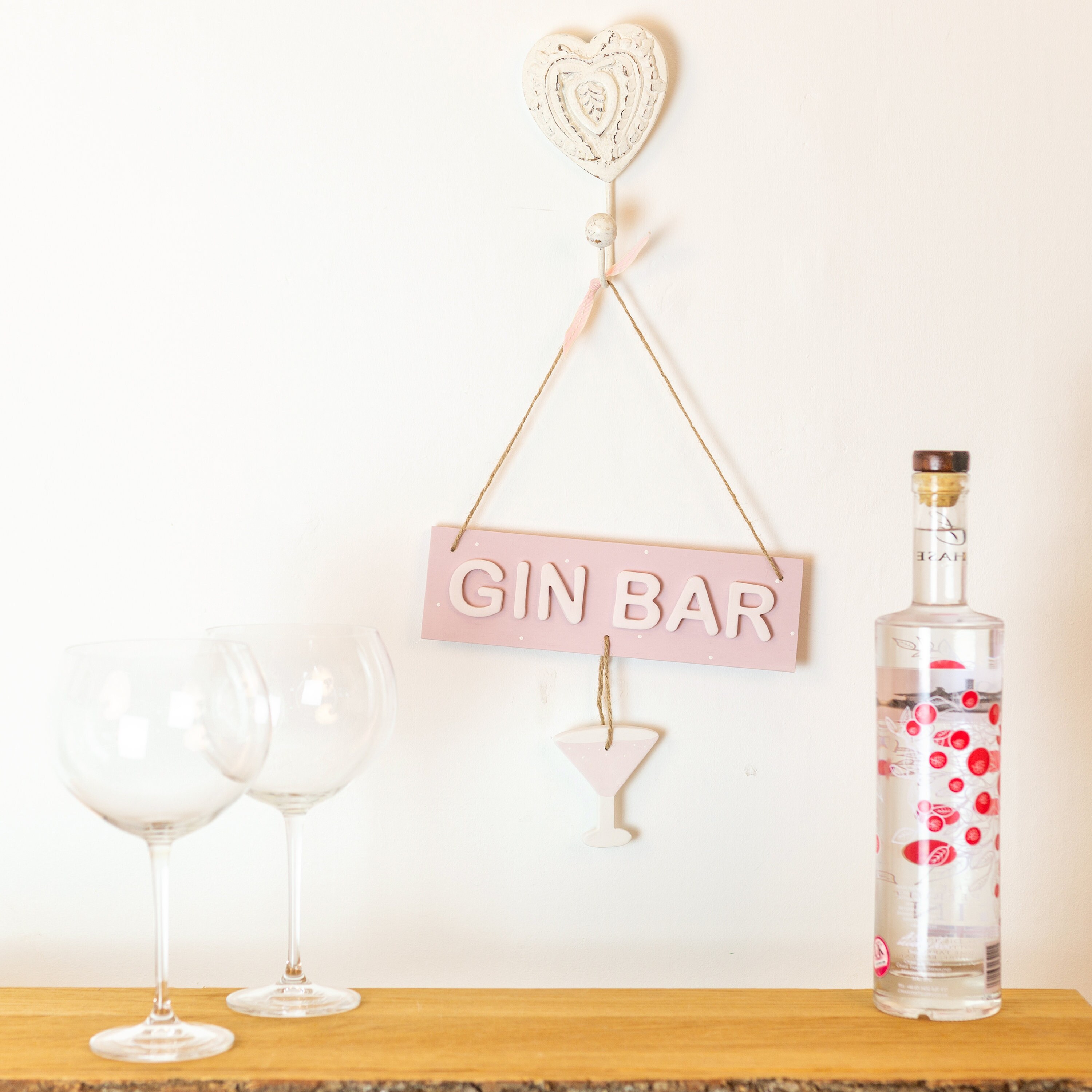 Personalised Wooden Door Sign Gin Sign Home Kitchen Sign Home Room Sign ...