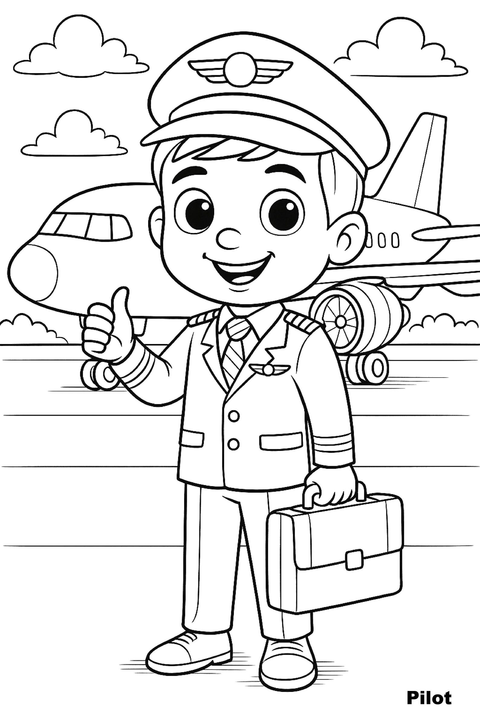 100 Profession Boy Edition Coloring Pages for Kids Adults, Career Job ...