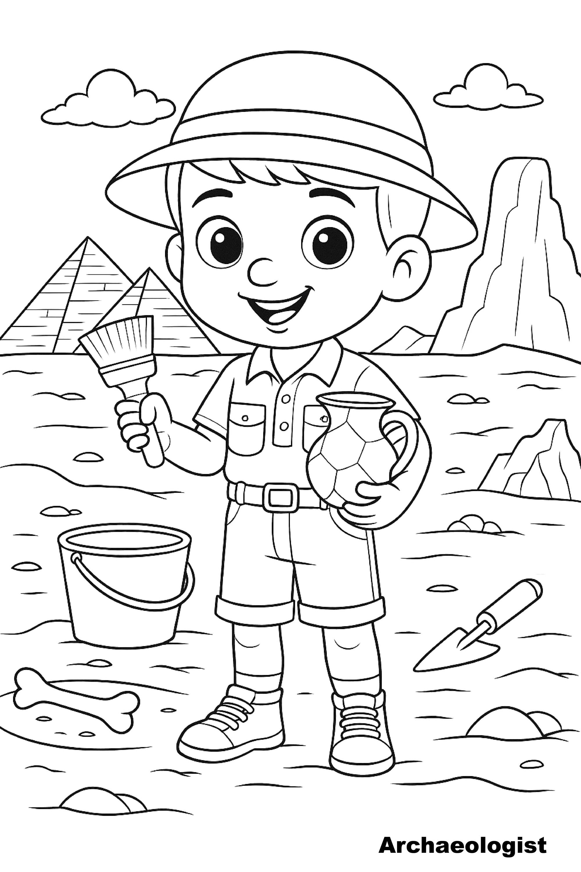100 Profession Boy Edition Coloring Pages for Kids Adults, Career Job ...