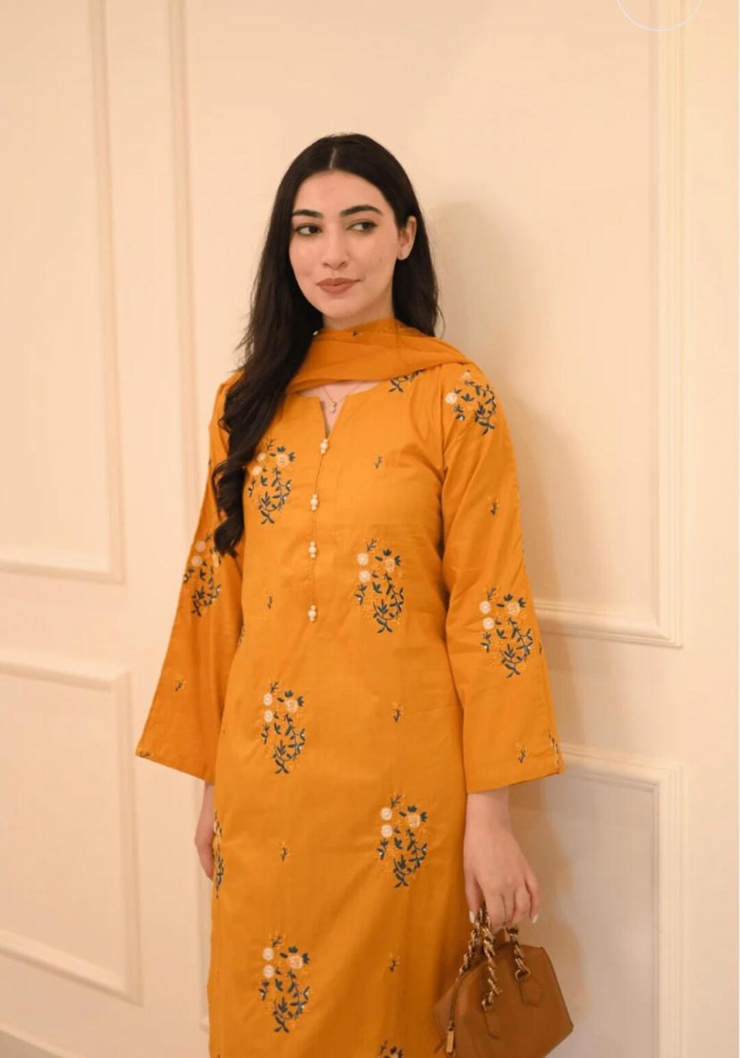 Pakistani Yellow Stitched Embroided Summer Lawn,designer Lawn Dress for ...