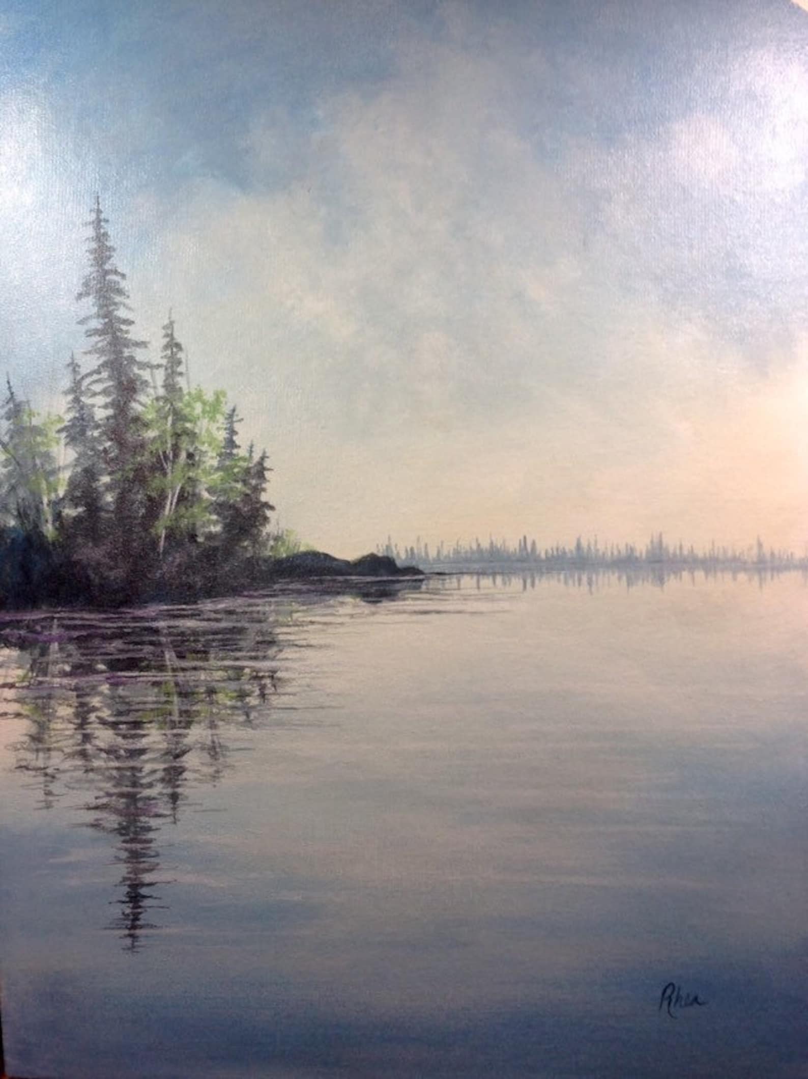 Original Minnesota Art on a Canvas Panel, Acrylic Landscape Painting ...