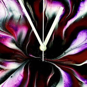 Fluid Art Painted Wall Clock - Etsy