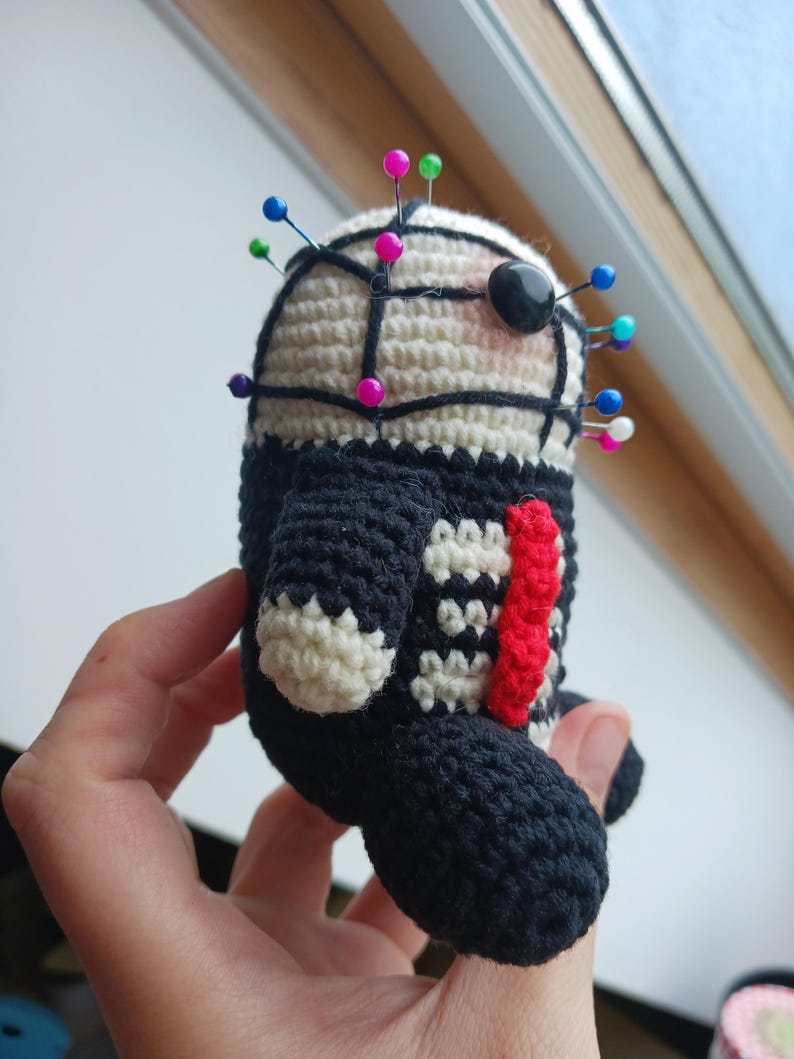 Pinhead Horror Easy Crochet Pattern. Low Sew Halloween Crochet Pattern ...