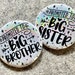 Big Brother Big Sister Pin | New Baby Badges | Sibling Buttons | Baby ...
