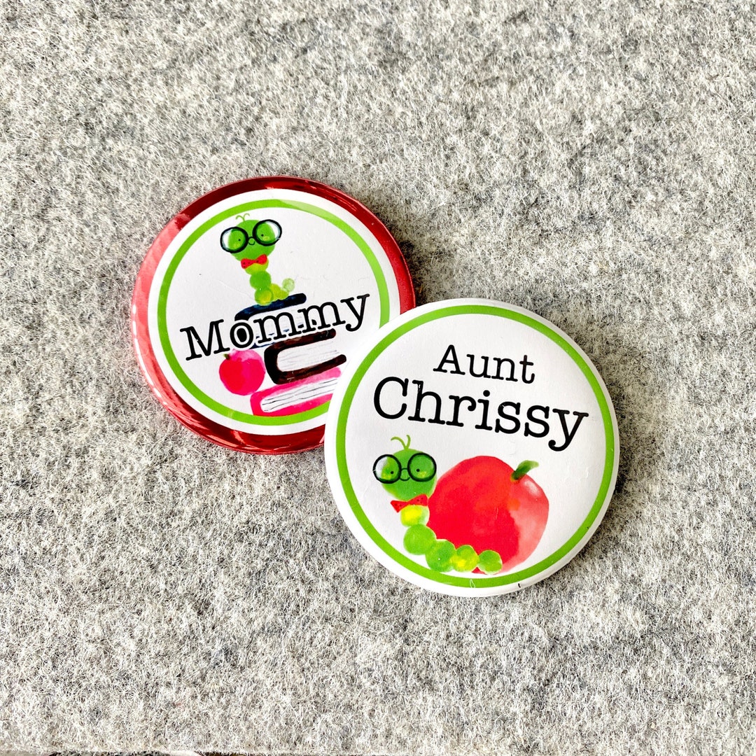 Bookworm Baby Shower Pin Mommy to Be Pin Family Name Badges ...