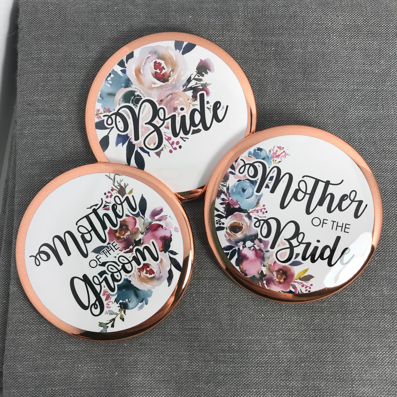 Wedding Shower Pin Personalized Family Name Badges Mom to | Etsy