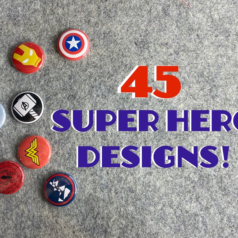 Superhero Button - Etsy