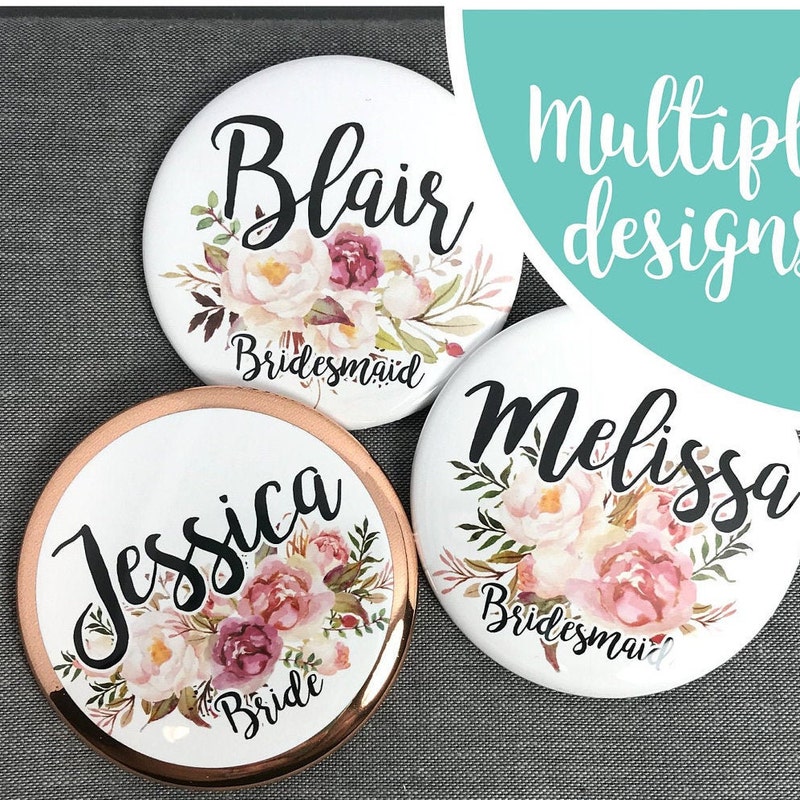 Bridal Party Buttons - Etsy