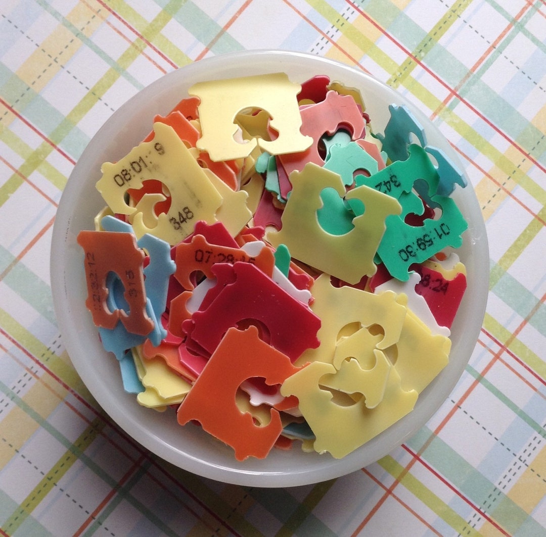 Bread Tag Assorted Shapes Sizes Small Bread Tab Tie Colorful Art Craft ...