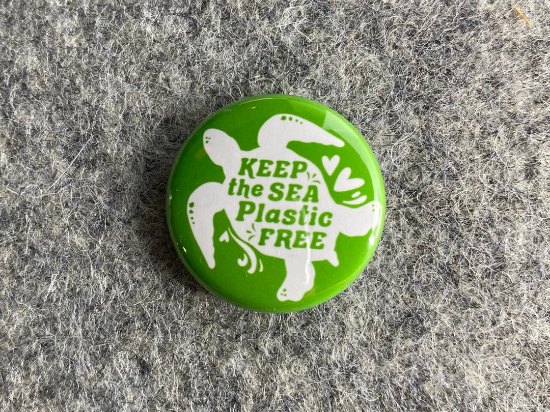 Keep the Sea Plastic Free Pin | Eco Friendly Pins Magnets and Keychains ...