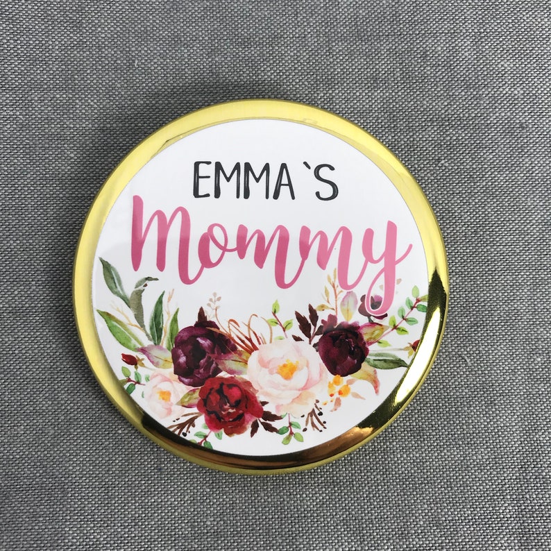 Personalized Party Pins | Mommy to Be Pin | Shower Pins | Family Name ...