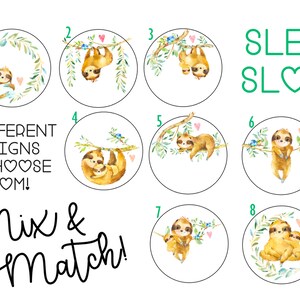 Sloth Baby Shower Pin Family Name Buttons Mommy to Be Sloth Party Baby ...