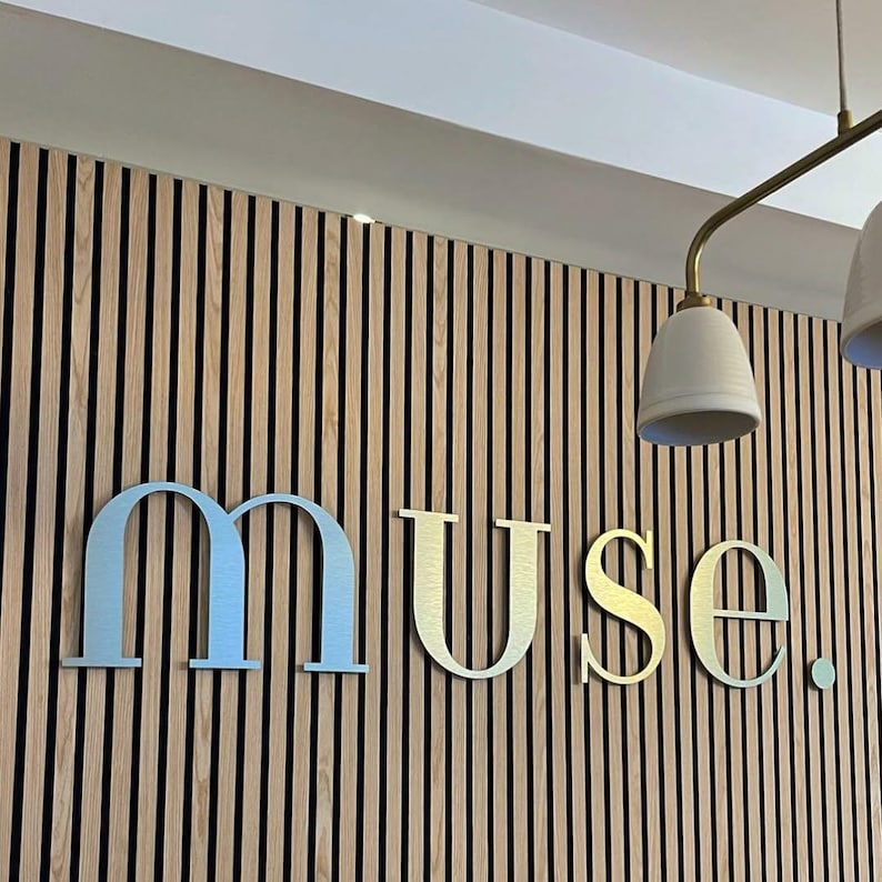 Custom Metal Letters, Storefront Sign, Floating Sign, Raised Metal ...