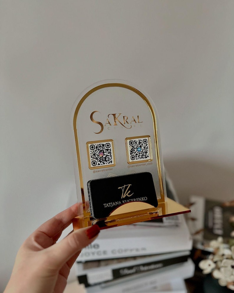 Acrylic Qr Code Scan Sign, Social Media Qr Acrylic Display, Payment Qr ...