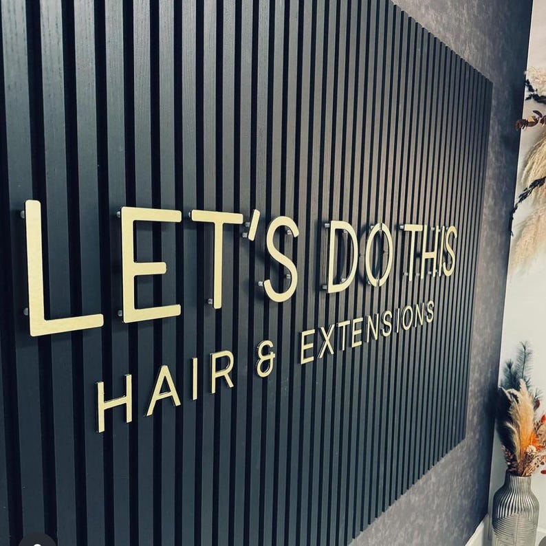 Custom Metal Letters, Storefront Sign, Floating Sign, Raised Metal ...