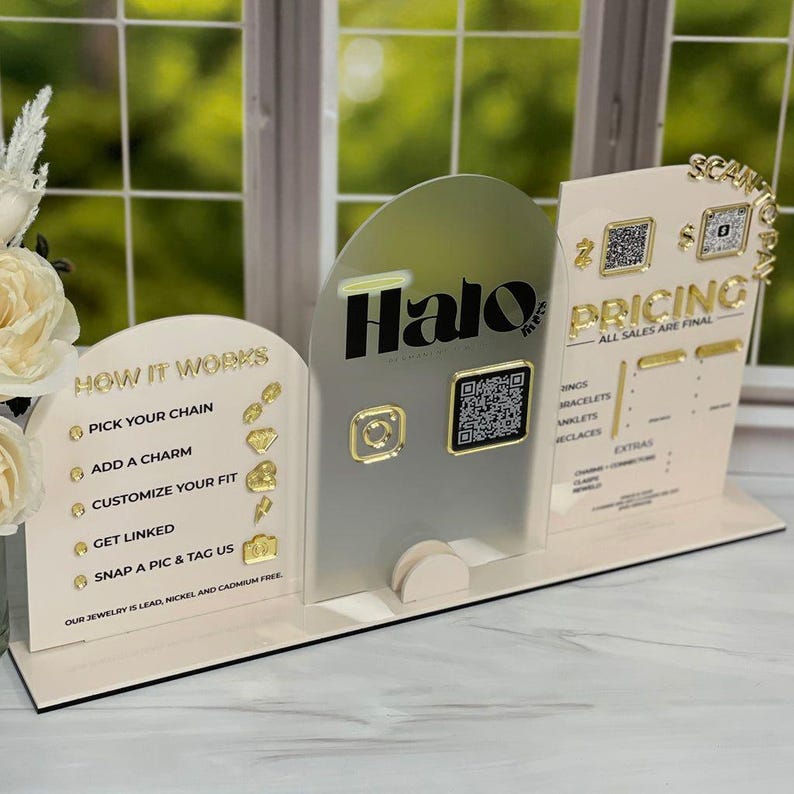 Acrylic Qr Code Scan Sign, Social Media Qr Acrylic Display, Payment Qr ...