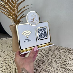Acrylic Qr Code Scan Sign, Social Media Qr Acrylic Display, Payment Qr ...