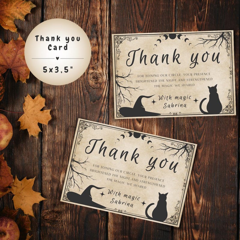 Spooky Thank You Cards - Etsy