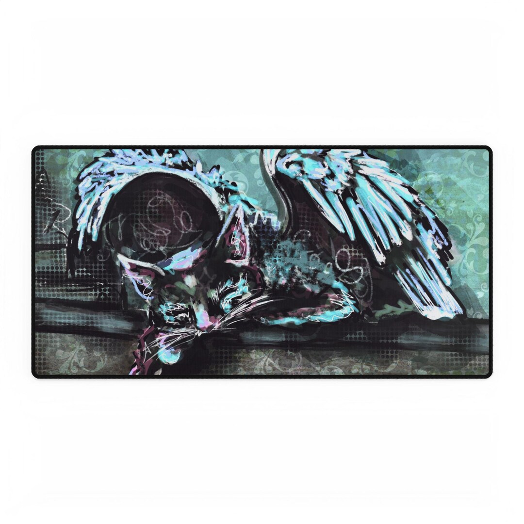 Desk Mats - Gargoyle Kitty, Desk Pads, Mouse Pad, Desk Accessories ...