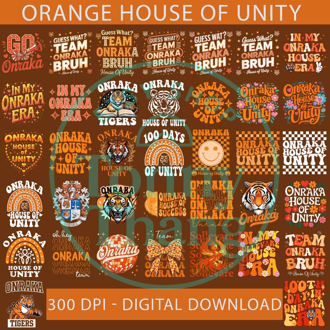 35+ ONRAKA House of Unity Png Bundle, Back to School Png, College ...